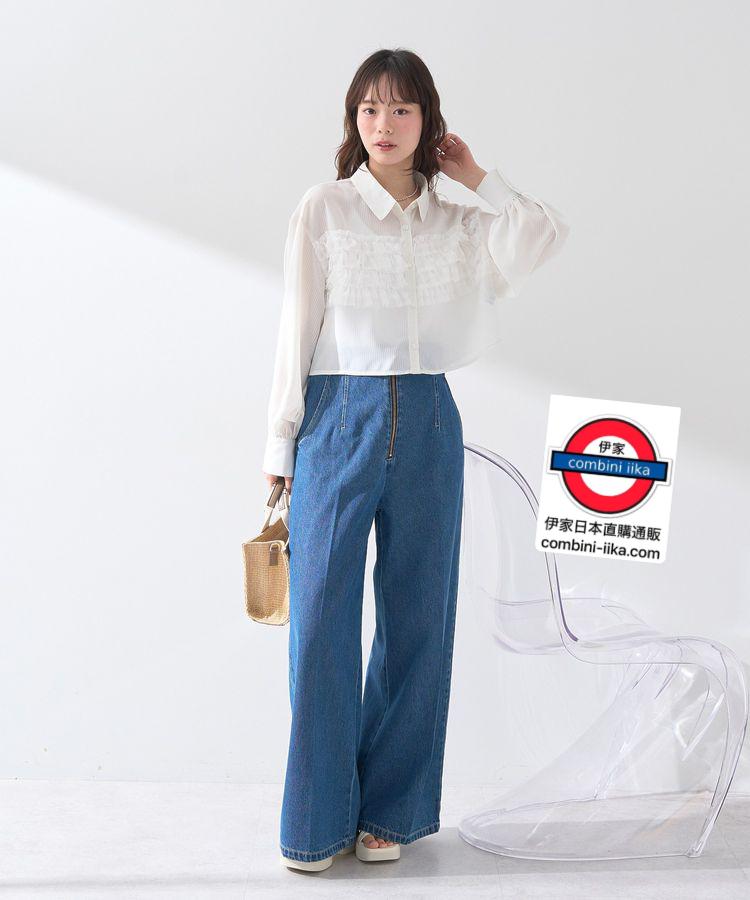 日本 earth music & ecology 後綁帶牛仔褲 – 伊家日本直購通販 iika Store